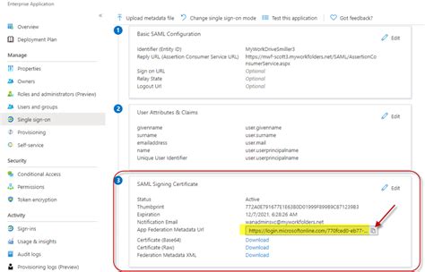 Saml Single Sign On Configuration Entra Id Azure Ad Myworkdrive