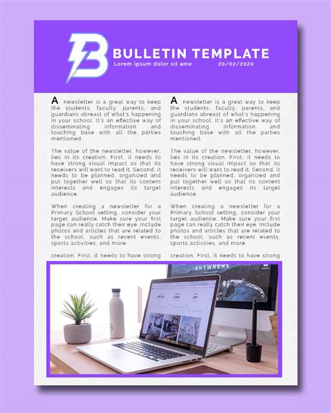 10 Printable Bulletin Template Photoshop Room