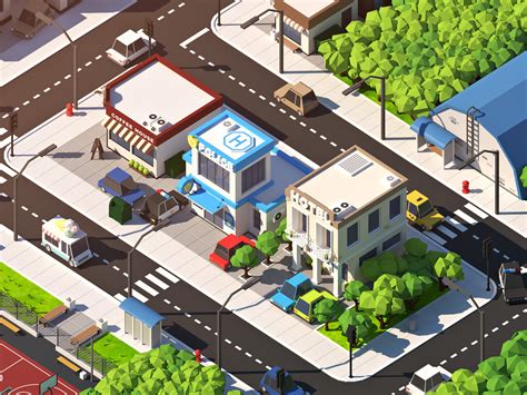 Low Poly City 3d Model Free
