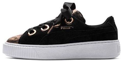 Puma Platform Kiss Artica In Black Lyst