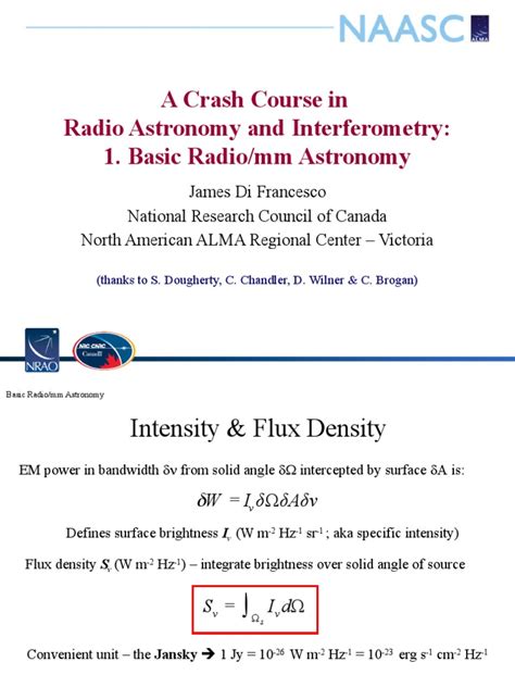 A Crash Course In Radio Astronomy And Interferometry 1 Basic Radiomm Astronomy Pdf