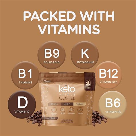 Keto Vitals Instant Keto Coffee Powder Low Calorie Sweetened Coffee