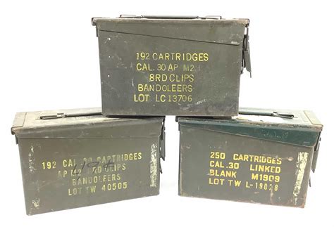 Lot 3 Military Ammo Cans