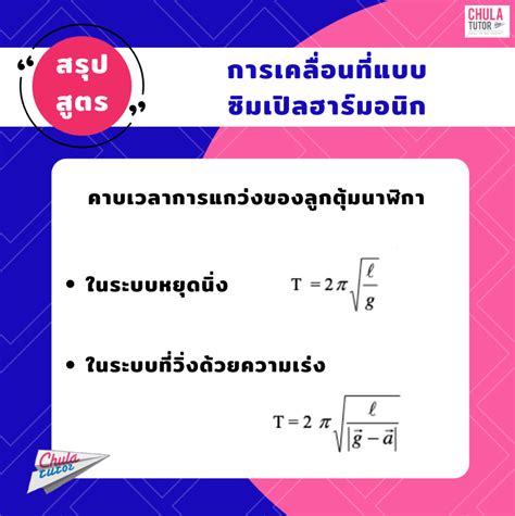 สรุปเนื้อหาเรื่อง การเคลื่อนที่แบบฮาร์โมนิกอย่างง่าย คืออะไร พร้อม