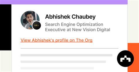 Abhishek Chaubey Search Engine Optimization Executive At New Vision Digital The Org
