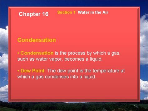 Chapter 16 Understanding Weather Table Of Contents Section