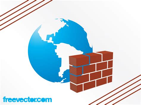 Planet And Firewall Vector Vector Art And Graphics