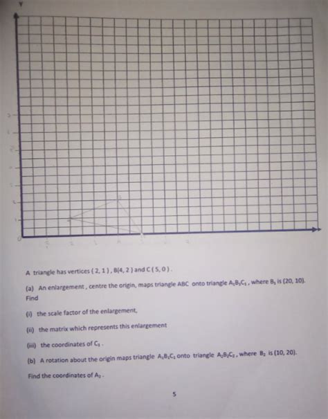 solved a triangle has vertices 2 1 b 4 2 and c 5 0