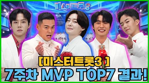 미스터트롯3 7주차 Mvp Top7 결과 미리보기 김용빈이 세운 신기록미스터트롯3 김용빈 김용빈 Youtube
