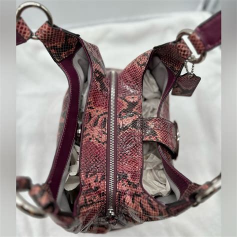 Coach Lynn Soho Embossed Python Shoulder Bag Gem