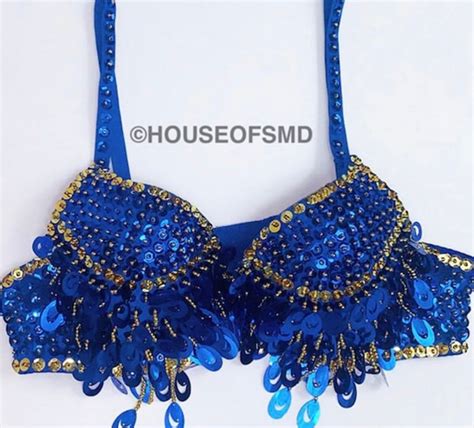 Blue Carnival Bra Festival Bra Festival Outfit Bralet Gold Etsy