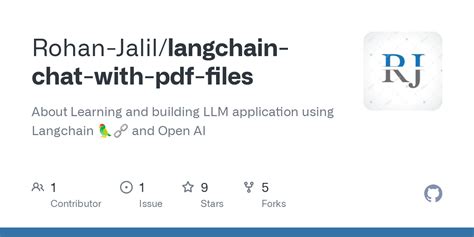 Github Rohan Jalillangchain Chat With Pdf Files About Learning And