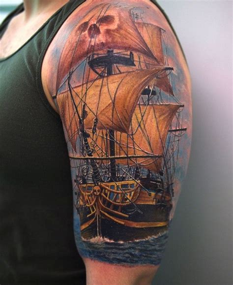 Pirate Ship Tattoos Designs Ideas And Meaning Tattoos For You