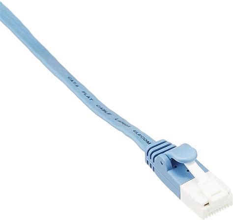 Jp エレコム Lanケーブル Cat6 20m ツメが折れない 爪折れ防止コネクタ スーパーフラット ブルー Ld