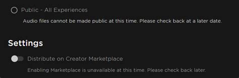 Making Audios Public Whats The Holdup Platform Usage Support Developer Forum Roblox