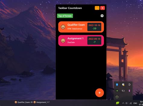 Github Arvinth Krishnataskbar Countdown Taskbar Countdown App Helps