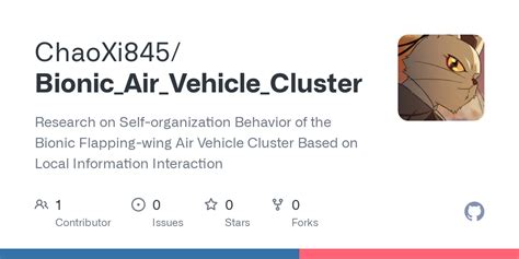 GitHub ChaoXi845 Bionic Air Vehicle Cluster Research On Self