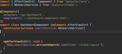 Cannot Active Search Component Issue Akveo Nebular GitHub