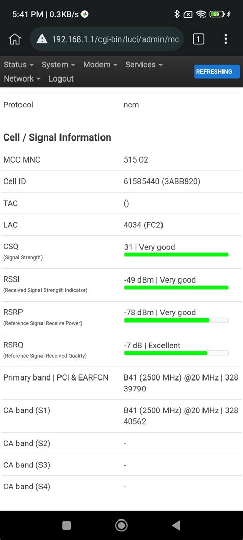 LuCI APP Luci App Ginfo Ginfo Gui Info About G LTE Connection Community Builds