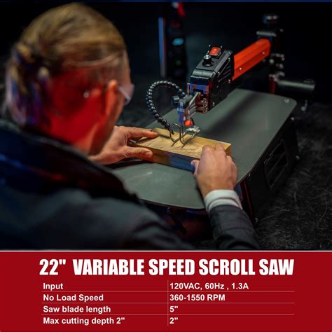 Bucktool 22 Inch Variable Speed Scrow Saw 13a Scroll Saw For Woodwor