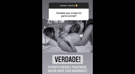 Foto Giovanna Ewbank exibiu uma foto dando à luz Purepeople