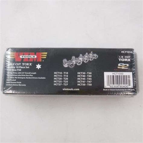 Vim Tools Drive Torx Bit Socket Set Piece Set Dutch Goat