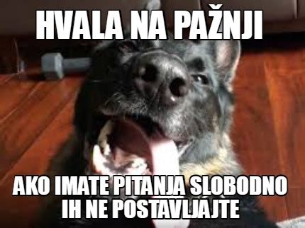 Meme Creator Funny Hvala na Pažnji Ako imate pitanja slobodno ih ne postavljajte Meme