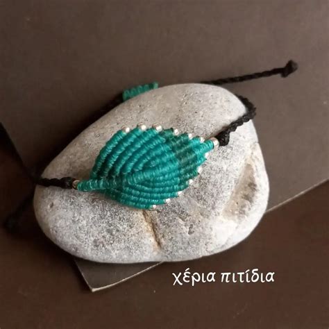 Handmade Macrame Leaf Bracelet Crochet Hats Leaf Bracelet Crochet