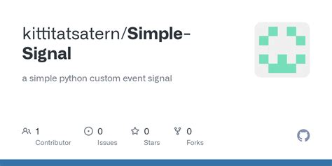 Simple Signalexamplepy At Main · Kittitatsaternsimple Signal · Github