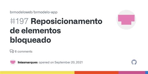 Reposicionamento De Elementos Bloqueado Issue Brmodeloweb