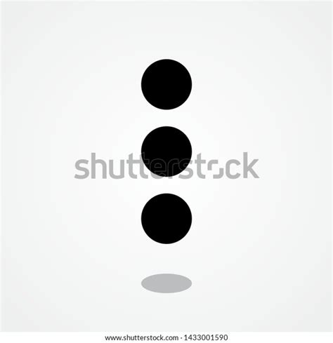 Three Dots Menu Icon Gray Shadow Stock Vector Royalty Free 1433001590 Shutterstock