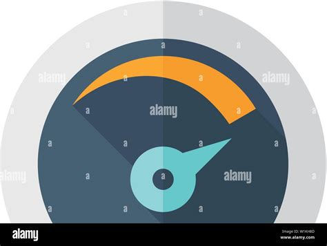 Dashboard Icon In Flat Color Style Control Panel Odometer Speedometer Stock Vector Image