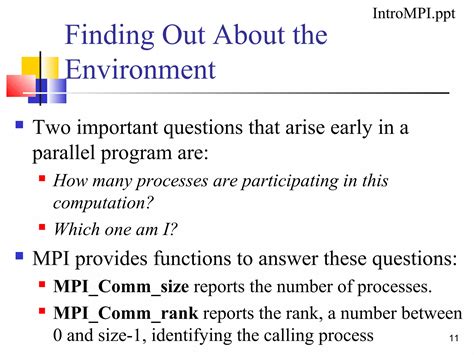 Introduction To Mpi Ppt Programming Languages Computing