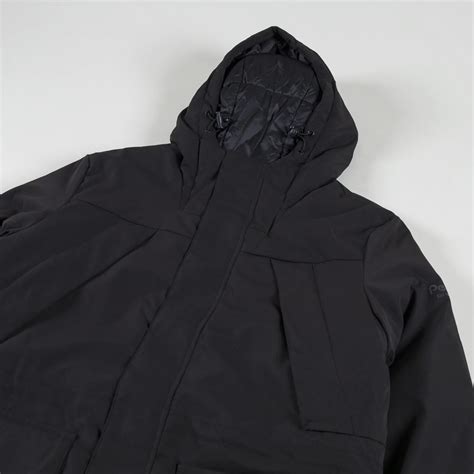 Penfield Mens Winter Hudson Script Technical Parka Coat Black