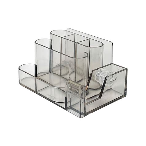 HT Desk Organiser W Tape Dispenser Acrylic Desk Organiser 8