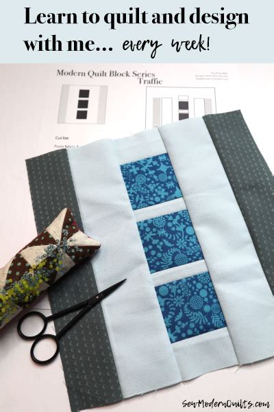Traffic Block Modern Quilt Block Series Sew Modern Quilts