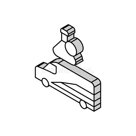 mobile drug testing isometric icon vector illustration stock vector