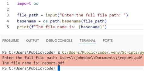 How To Get The Basename Of A File In Python
