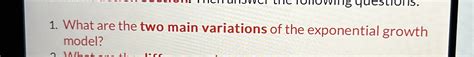 What Are The Two Main Variations Of The Exponential