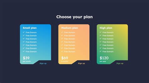Responsive Price Cards Design Using Html Css Css Cards Youtube