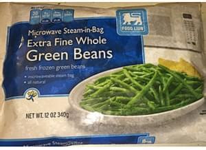 Food Lion Whole Green Beans - 89 g, Nutrition Information | Innit