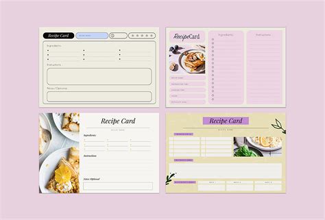 Simple Savor Recipe Cards Renderforest