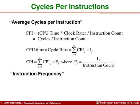 Cycles Per Instruction Equation At John Spiker Blog