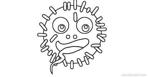 病毒惊恐的简笔画 简笔画图片大全 普车都