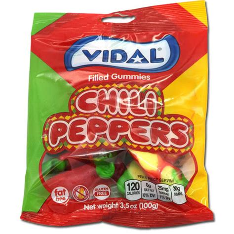 Vidal Chili Peppers Filled Gummies Bags All City Candy