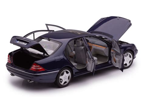 Масштабная модель Mercedes-Benz S600 W220 1998 темно-синий металлик ...