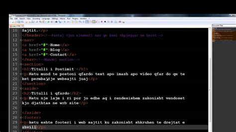 Html 5 New Elements Nav Header Aside Footer 4 Youtube