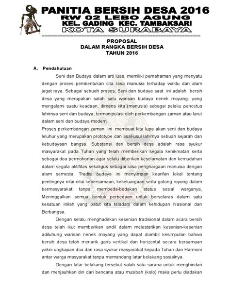 Proposal Pagelaran Wayang Kulit 2 Pdf