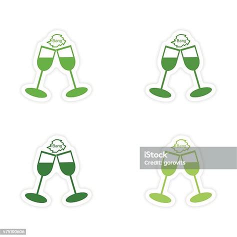 조립작업 실감나는 스티커별 디자인식 종이 Wineglasses 0명에 대한 스톡 벡터 아트 및 기타 이미지 0명 2015년 개선 Istock