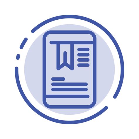 Mobile Tag Oneducation Blue Dotted Line Line Icon 14815430 Vector Art